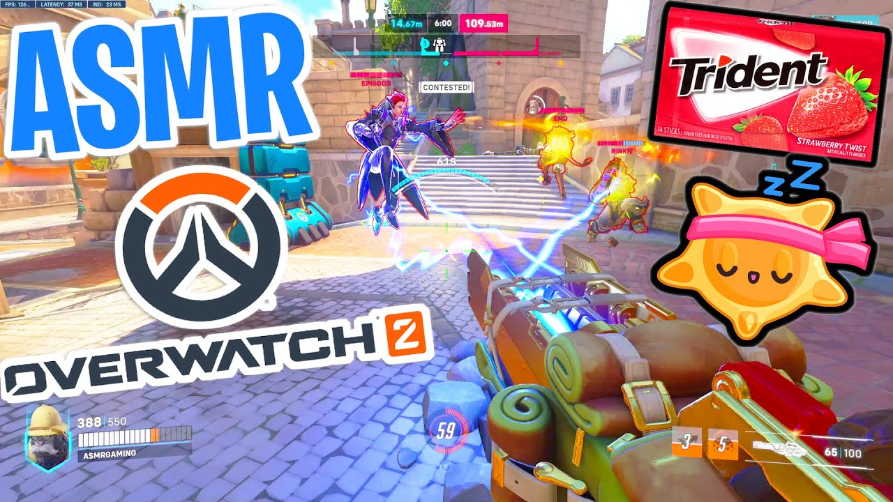 ASMR Gaming Overwatch 2 Competitive! Relaxing Gum Chewing Controller ...